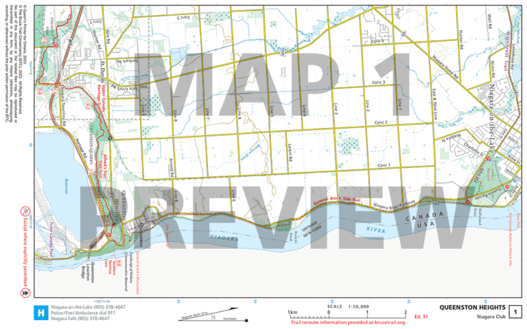 Niagara (Maps 1-5, Queenston to Grimsby) | Bruce Trail Conservancy