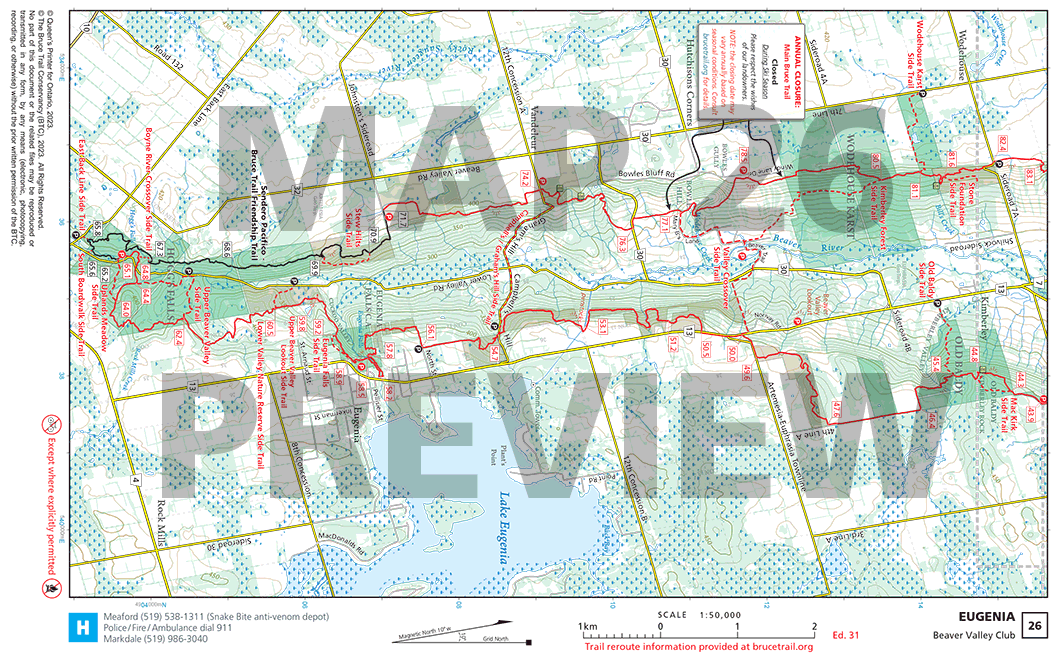 Map 26 - Eugenia - Ed 31 | Bruce Trail Conservancy